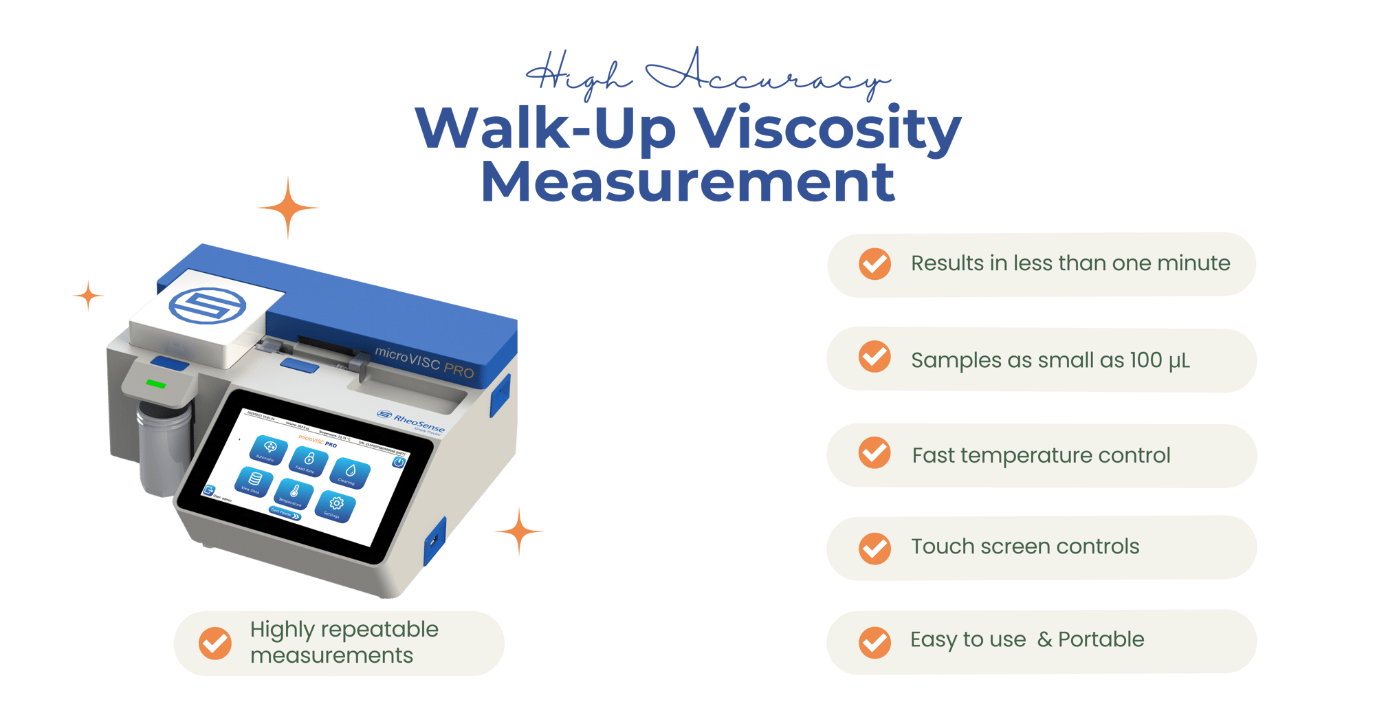 microVISC™ PRO—Portable, Glovebox Compatible, Small Sample Viscometer